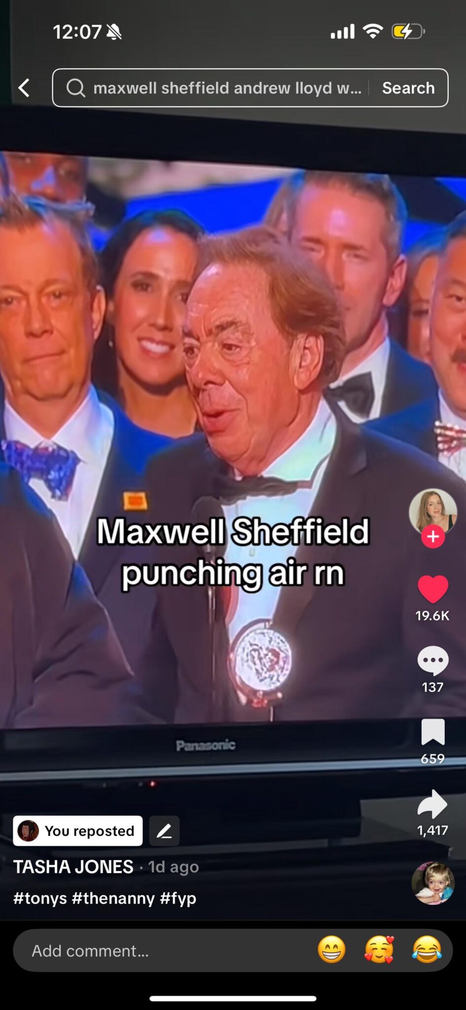 Maxwell Sheffield “Punching the Air”? The Nanny and the Tony Awards ...